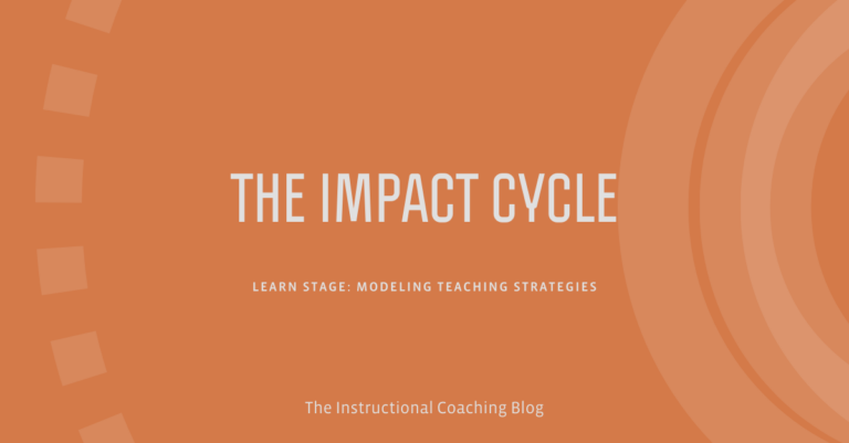 The Learn Stage: Modeling Teaching Strategies - Instructional Coaching Group